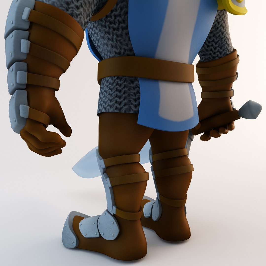 knight character games 3d model