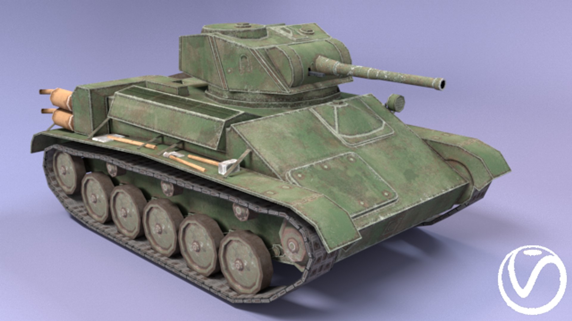 3D Model T-80 Tank Ussr Toon - TurboSquid 1242841
