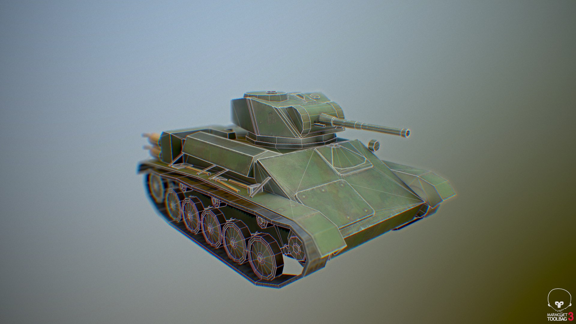 3D Model T-80 Tank Ussr Toon - TurboSquid 1242841