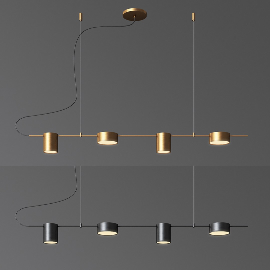 Counterpoint linear led pendant light 3D model - TurboSquid 1607233