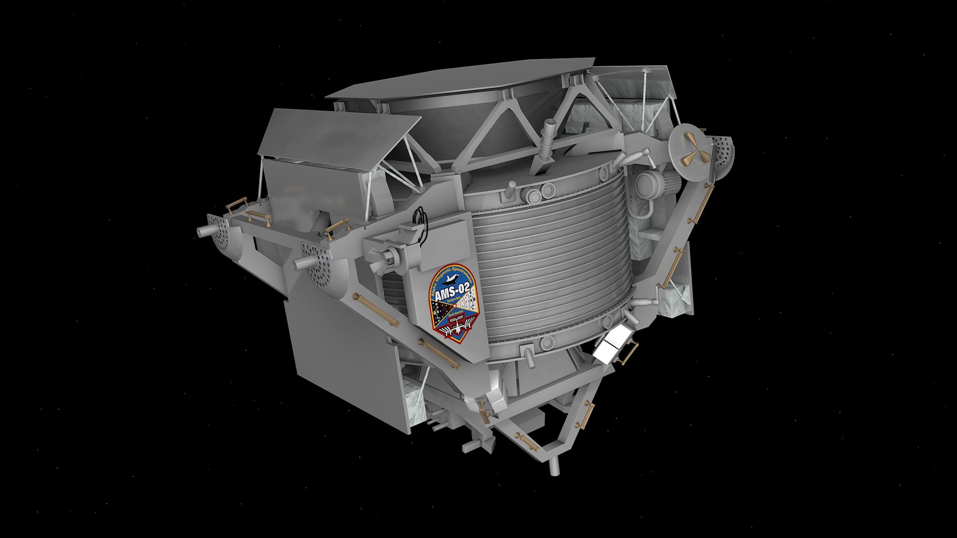 3d Iss Module Alpha Magnetic