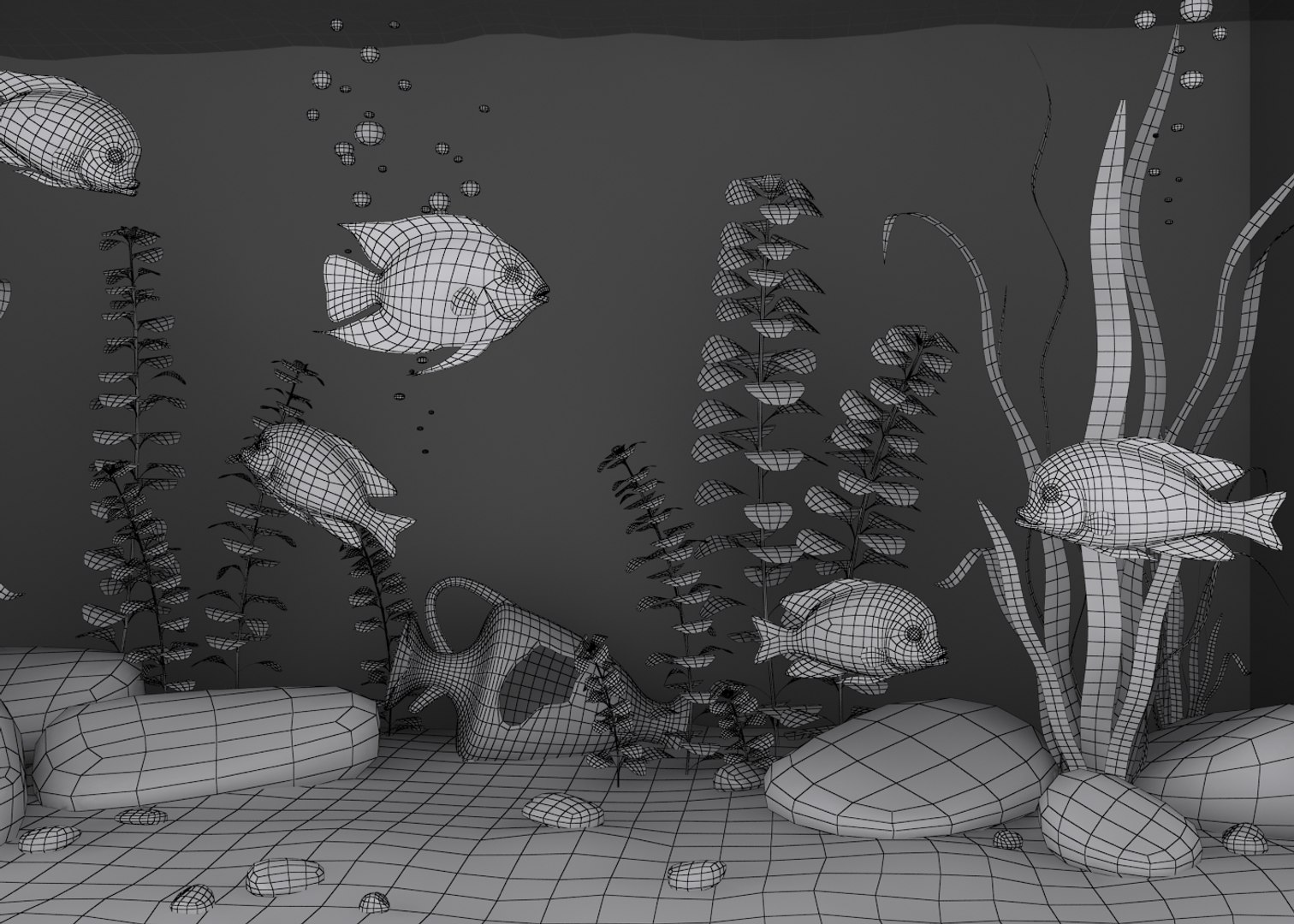3d Aquarium Fish Tropical Model