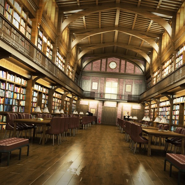 Library Interior 3D Models for Download | TurboSquid
