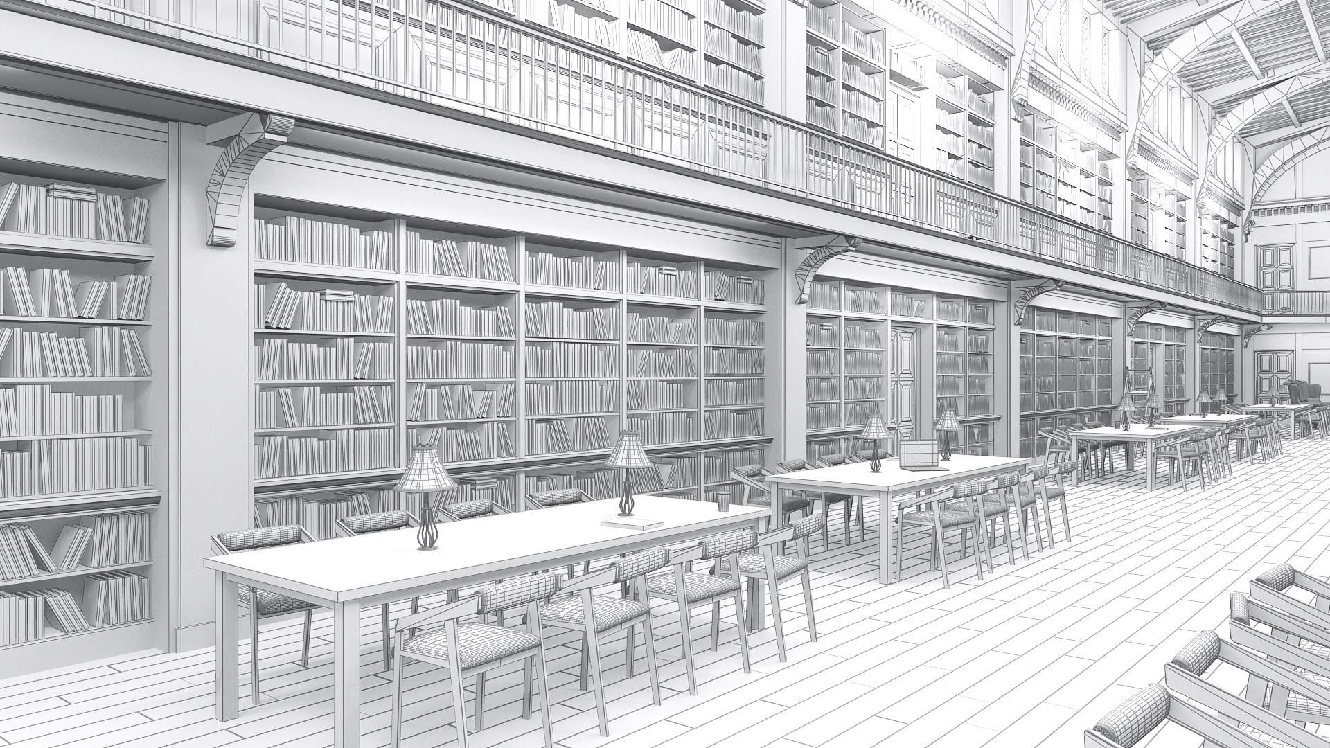 3D Model Historical Library - TurboSquid 1352281
