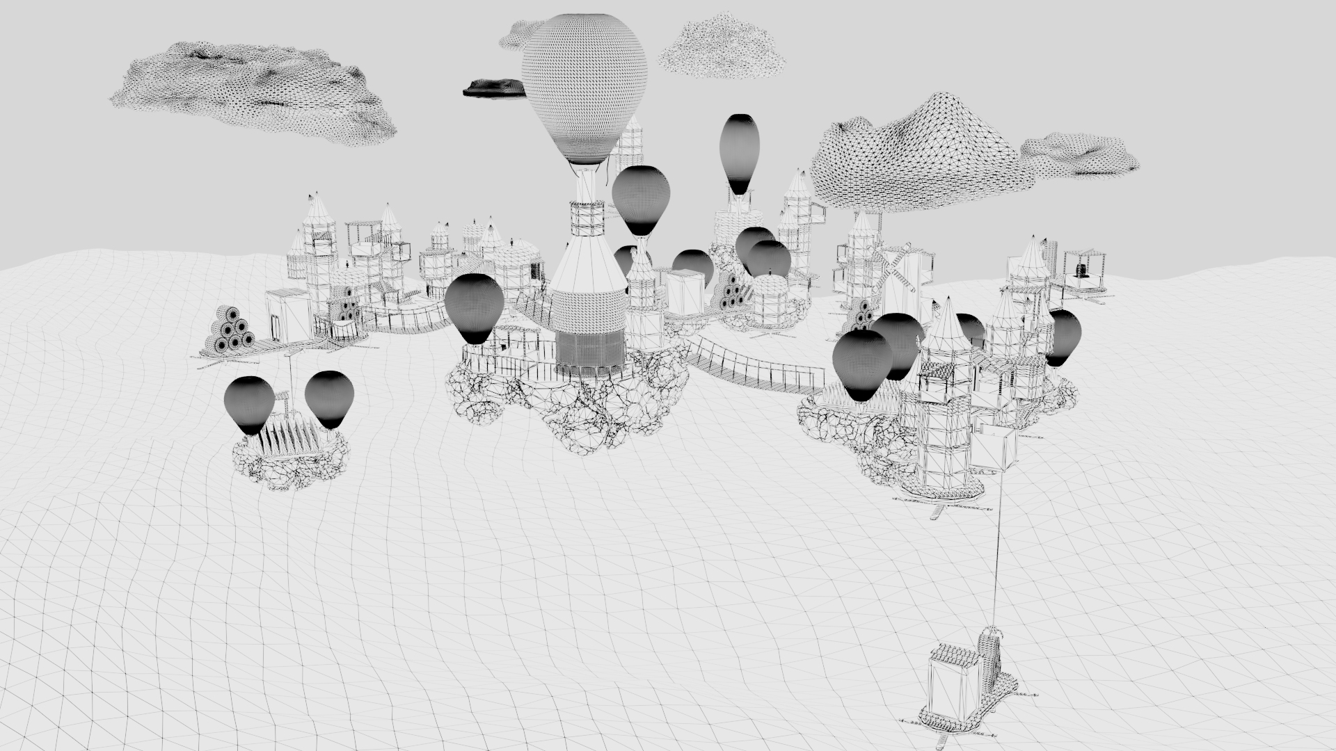 3D Model Medieval Flying City - TurboSquid 1784232
