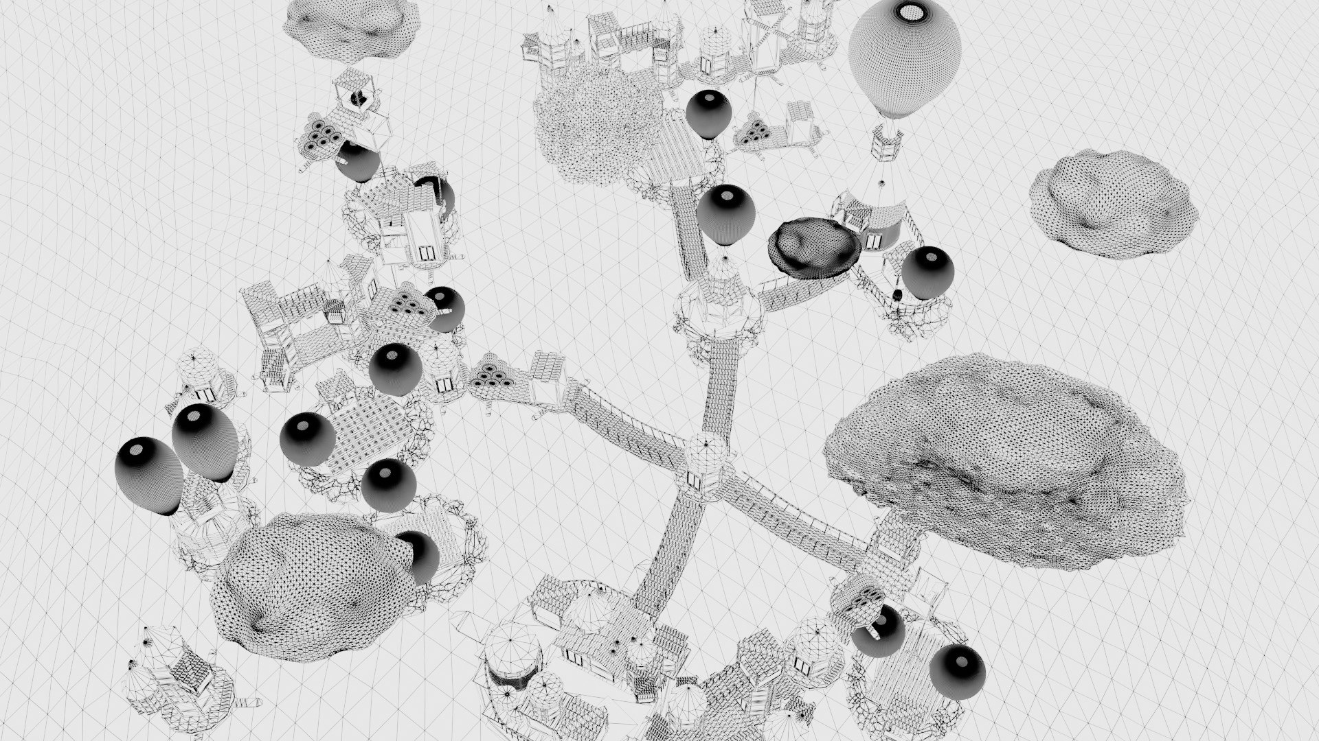 3D Model Medieval Flying City - TurboSquid 1784232