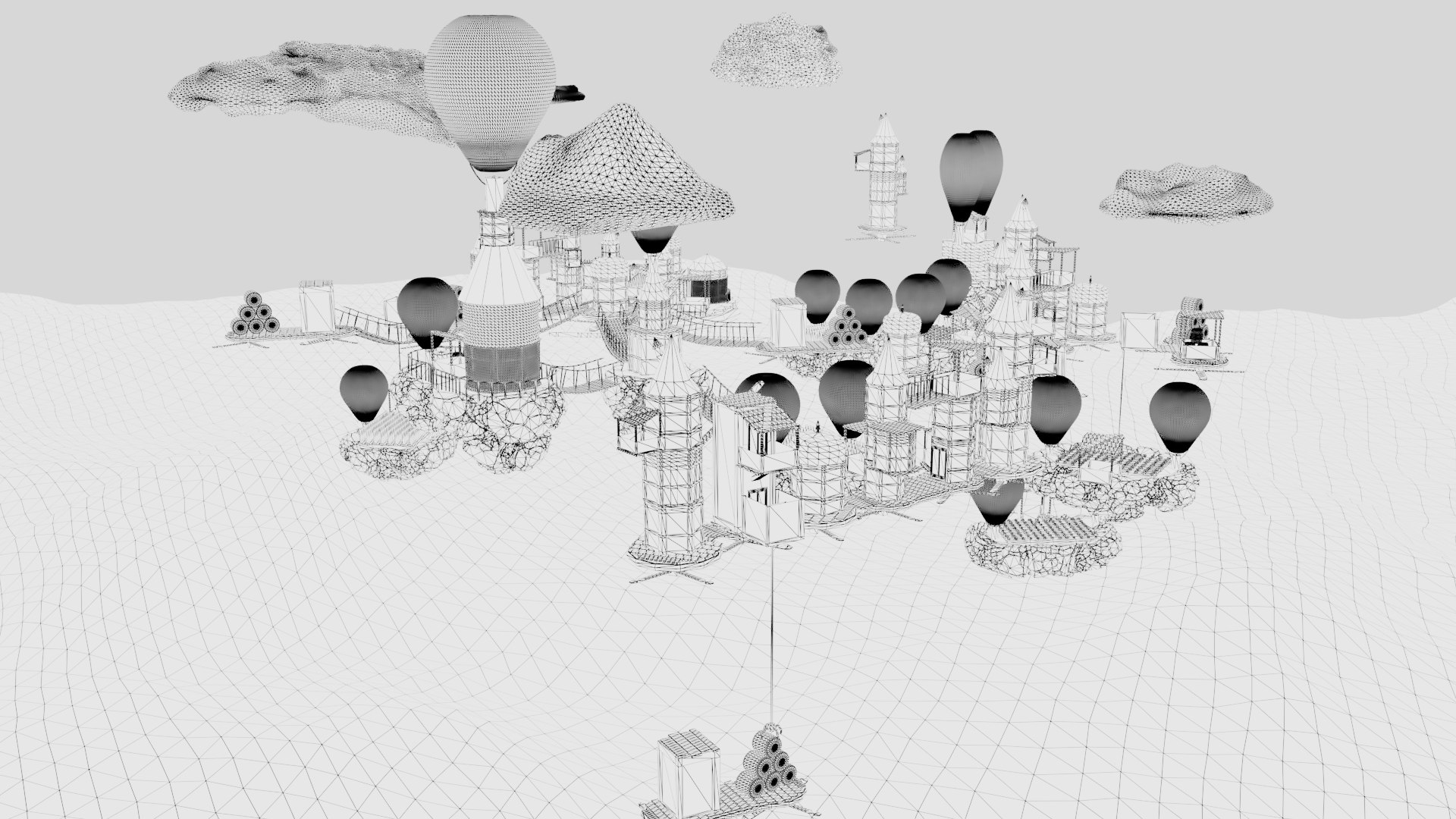3D Model Medieval Flying City - TurboSquid 1784232