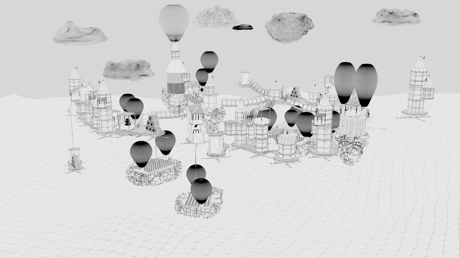 3D Model Medieval Flying City - TurboSquid 1784232