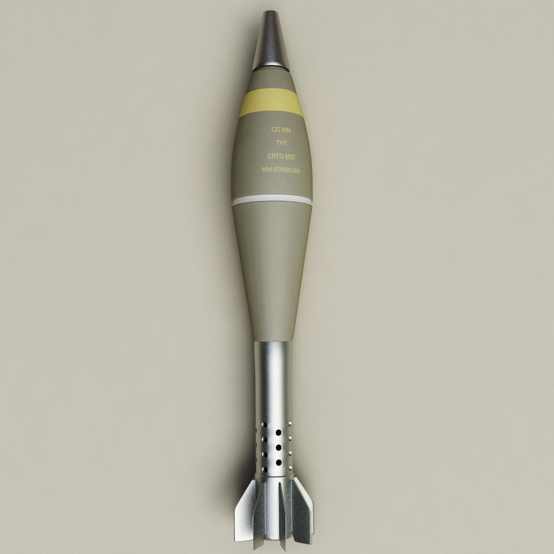 Mortar Grenade 120mm 3d Max