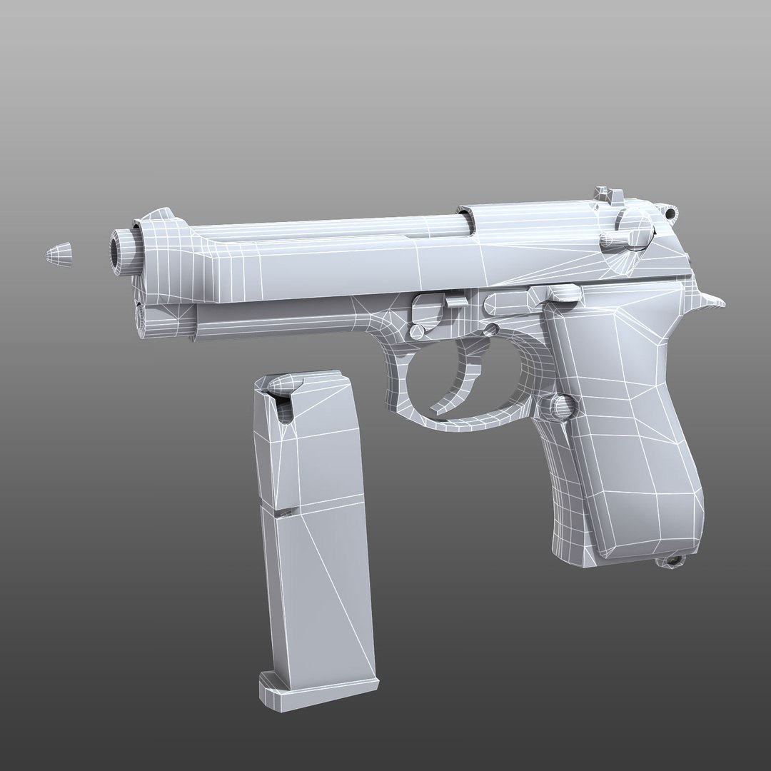 3d Model Beretta 92fs M9 Pistol