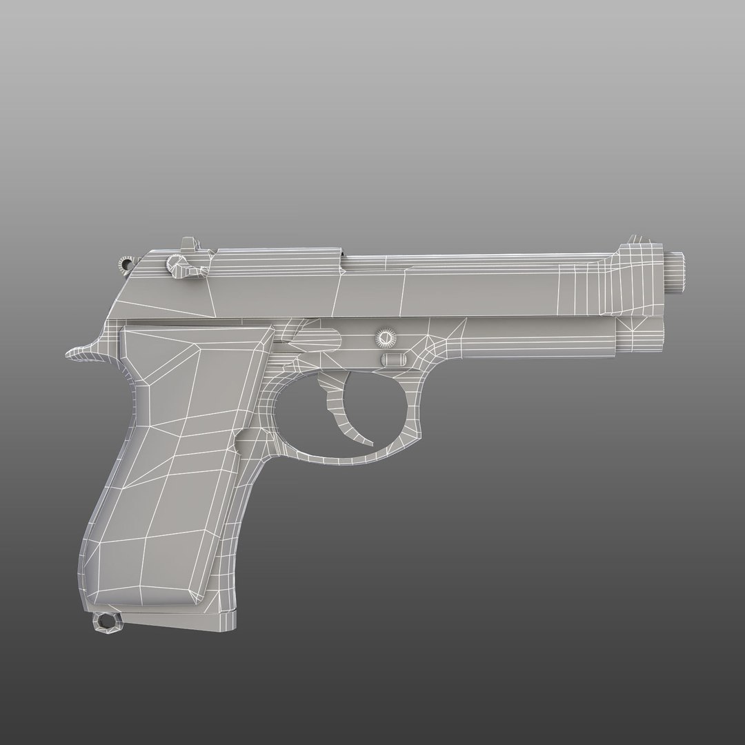 3d Model Beretta 92fs M9 Pistol