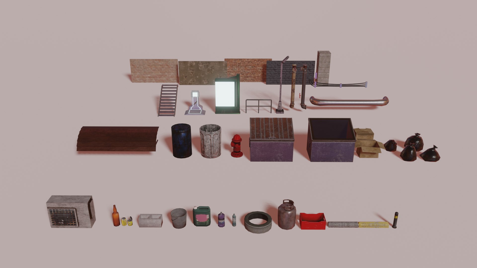 3D City Assets Cyberpunk - TurboSquid 1674537