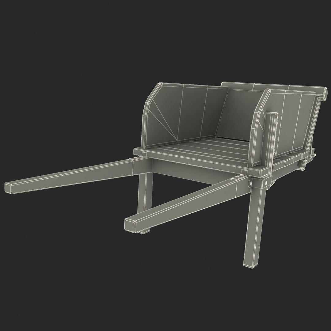 3ds Max Old Wooden Cart V2