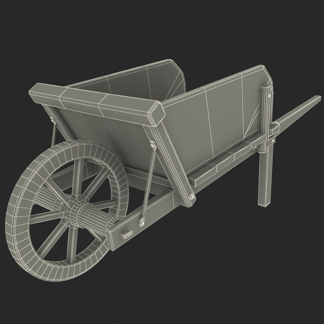 3ds Max Old Wooden Cart V2