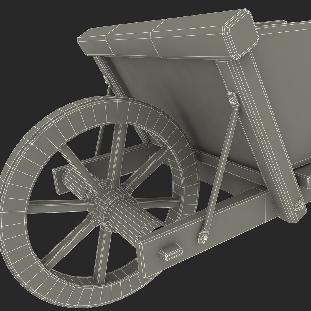 3ds Max Old Wooden Cart V2