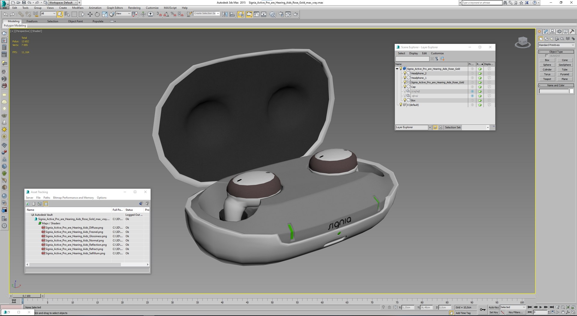 Signia Active Pro Are Hearing Aids Rose Gold 3D - TurboSquid 2055352