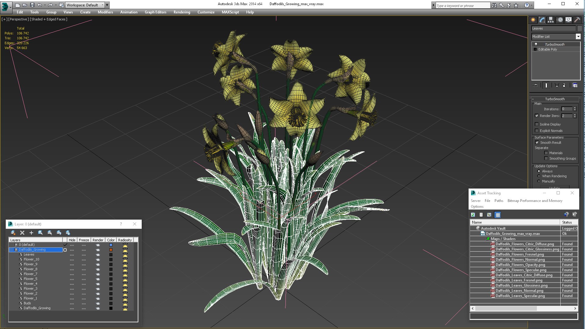 Daffodils Growing 3D Model - TurboSquid 2092977