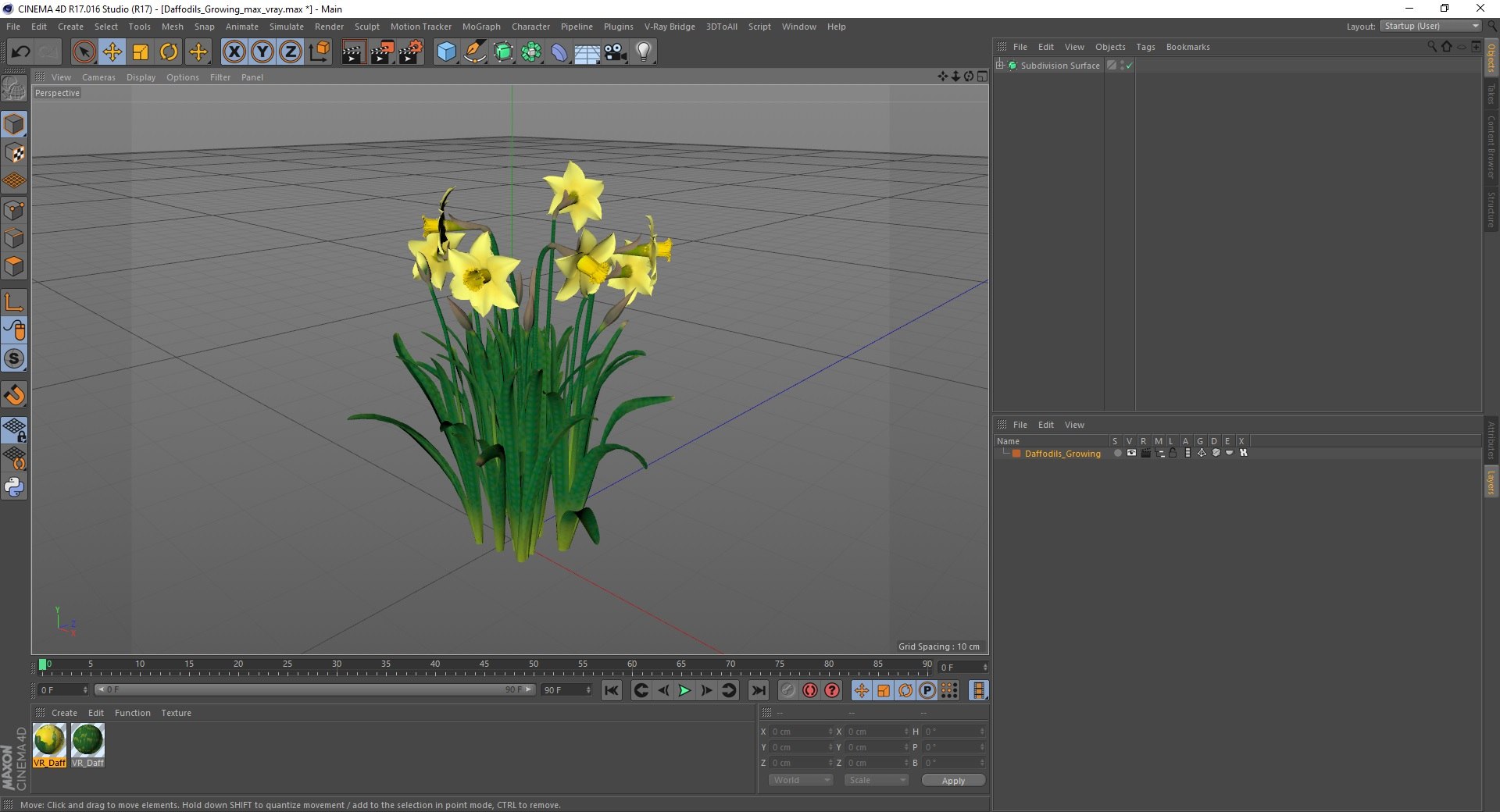 Daffodils Growing 3D Model - TurboSquid 2092977