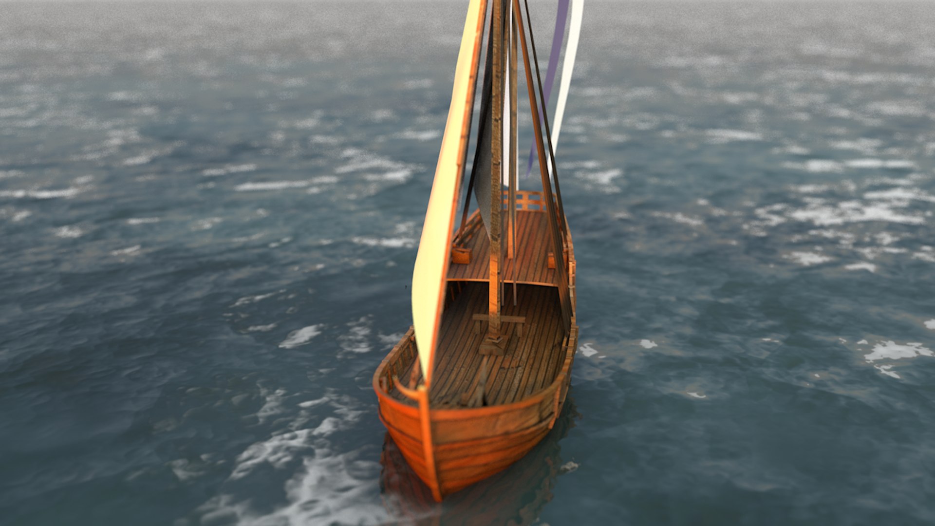 Caravel Sail Boat 3D Model - TurboSquid 1376044