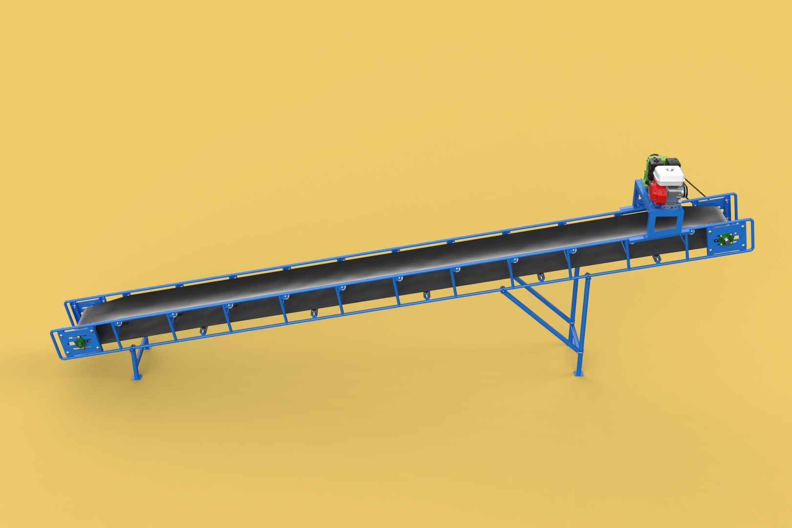 3D INDUSTRIAL CARRIER BELT CONVEYOR Model - TurboSquid 2266856