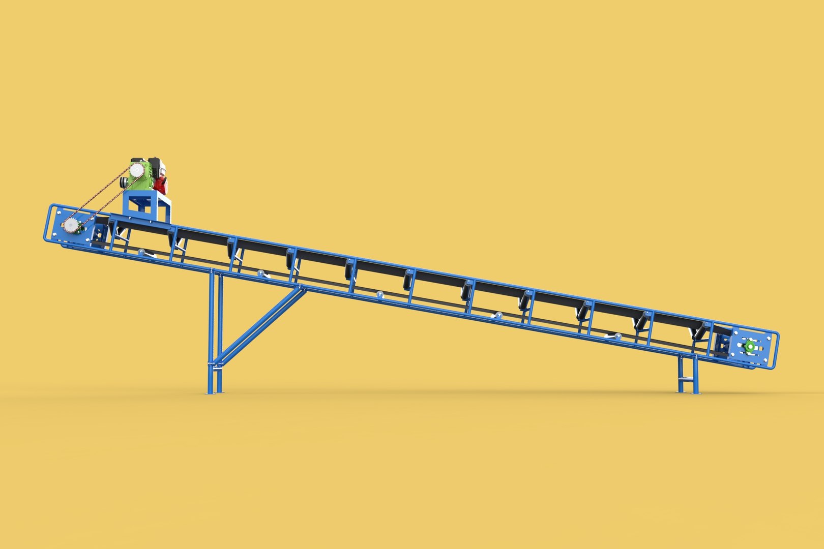 3D INDUSTRIAL CARRIER BELT CONVEYOR Model - TurboSquid 2266856