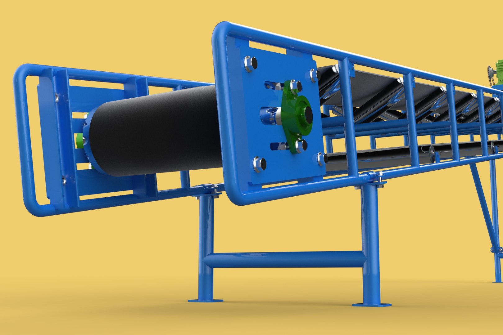 3D INDUSTRIAL CARRIER BELT CONVEYOR Model - TurboSquid 2266856
