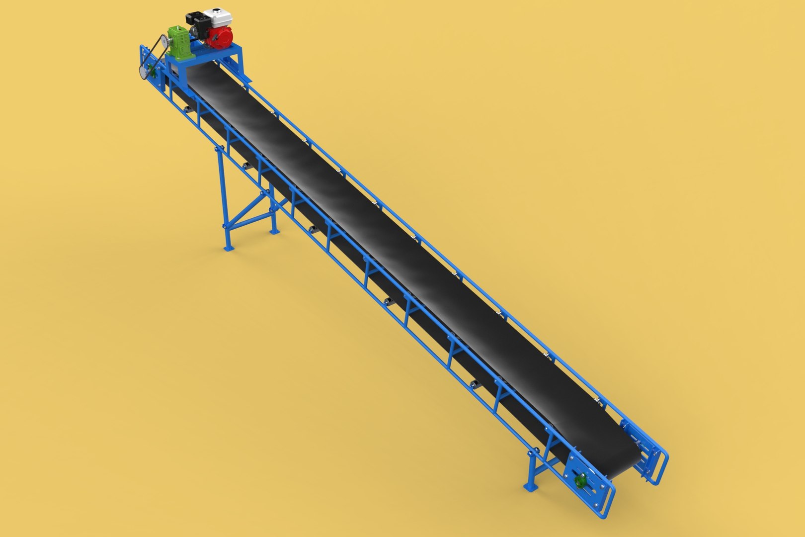 3D INDUSTRIAL CARRIER BELT CONVEYOR Model - TurboSquid 2266856