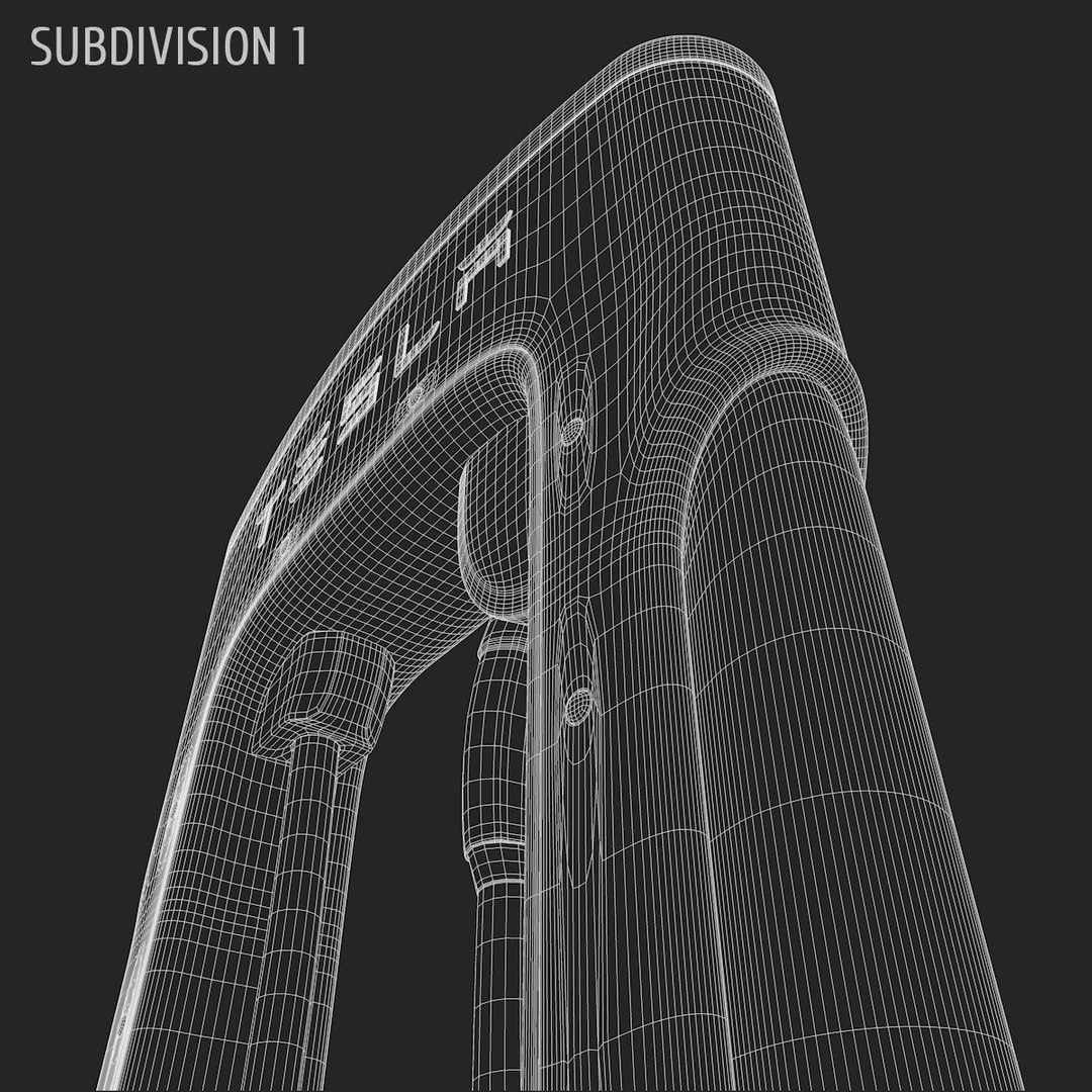 3d Tesla Supercharger Charger Model