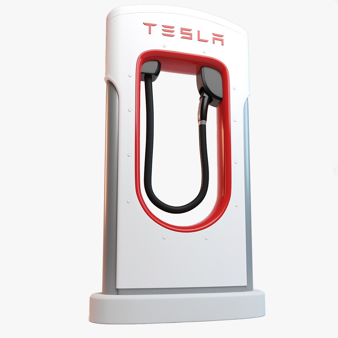 3d Tesla Supercharger Charger Model