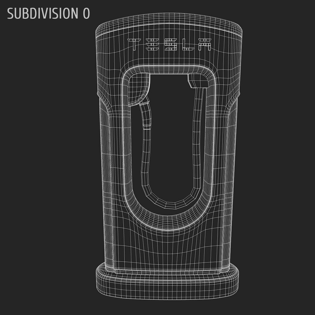 3d Tesla Supercharger Charger Model
