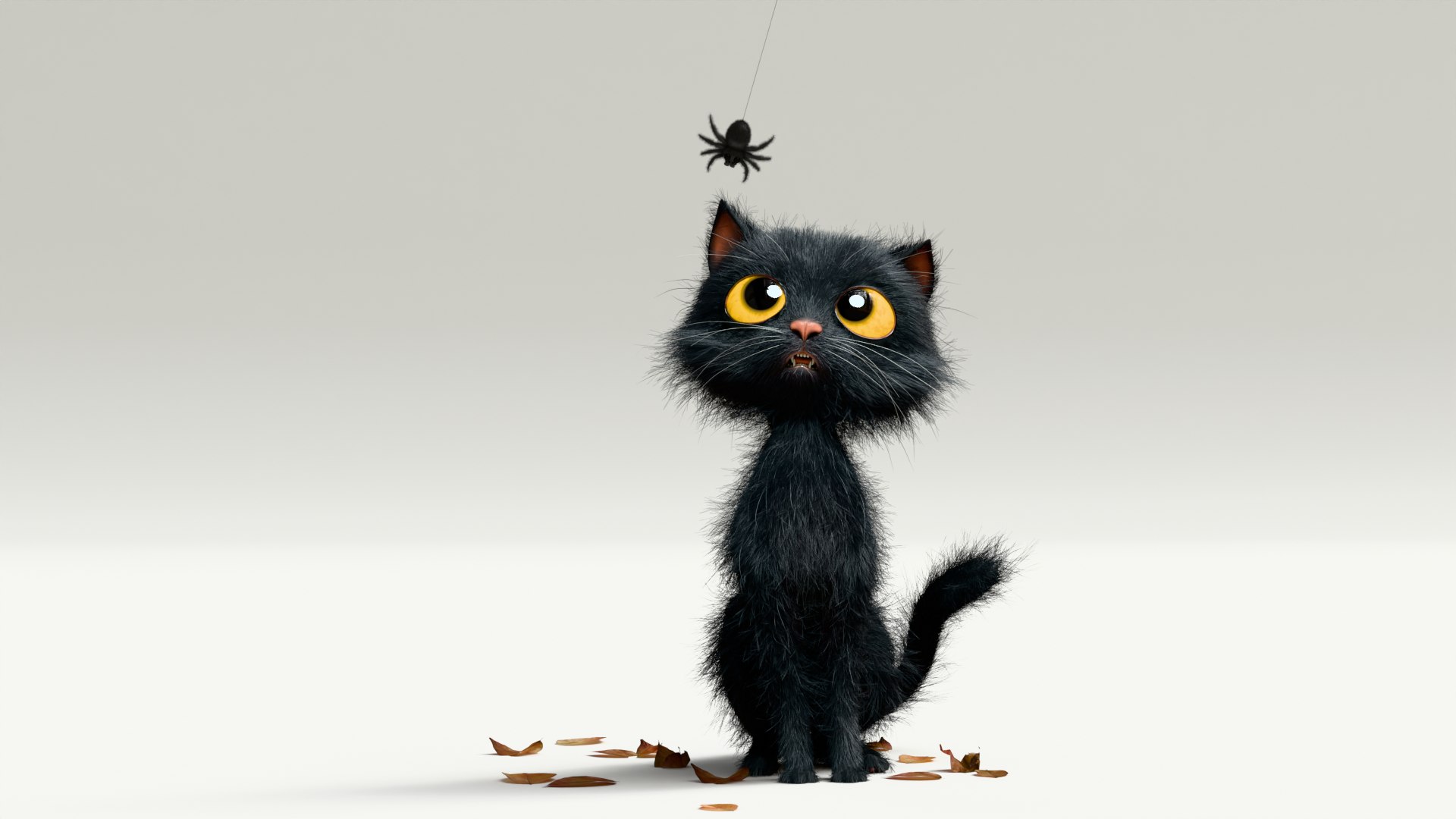 3D Model Cute Black Cat - Animated - TurboSquid 2334402