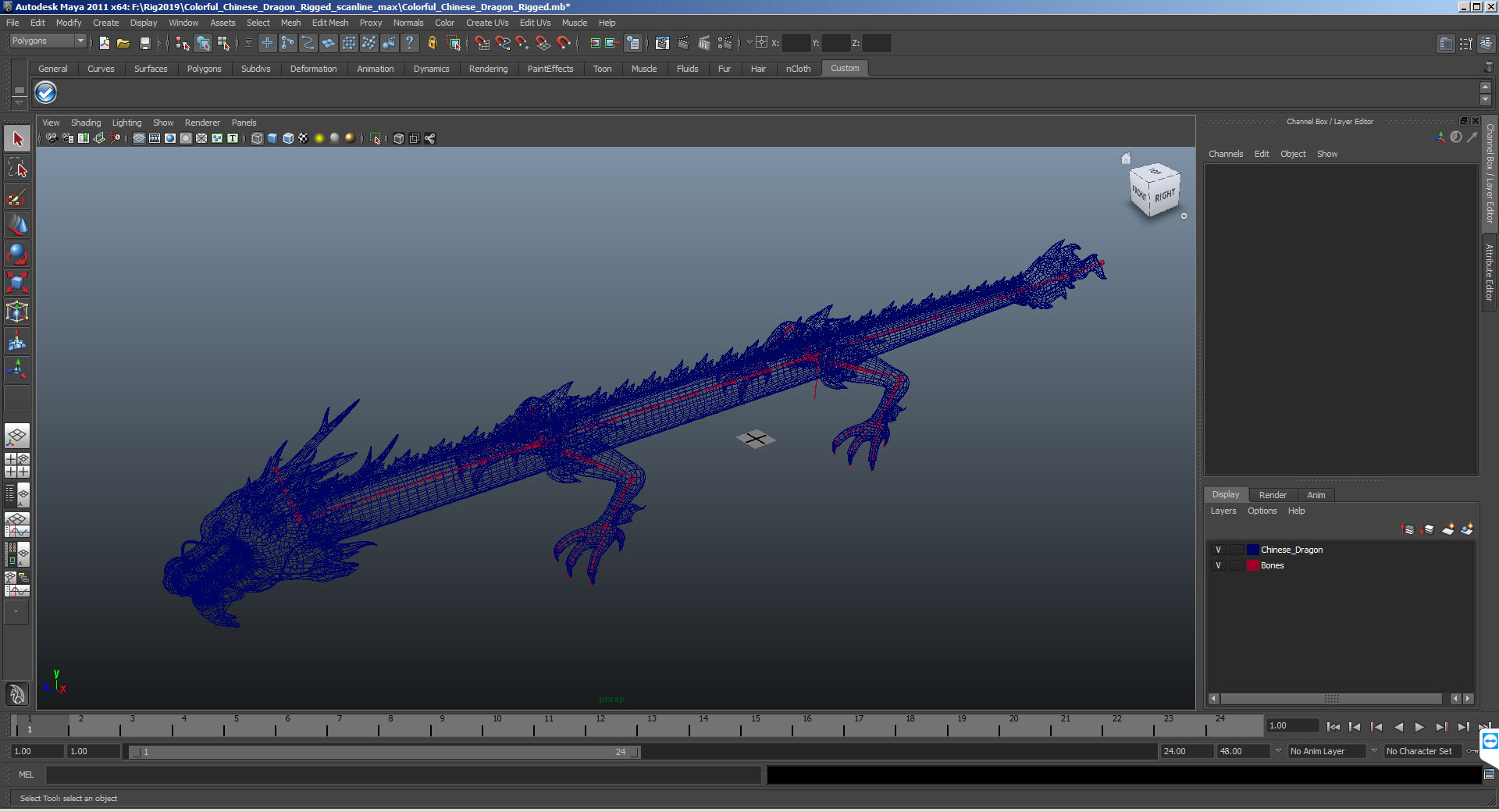 modelo 3d Colorido dragón chino aparejado para maya - TurboSquid 1434043