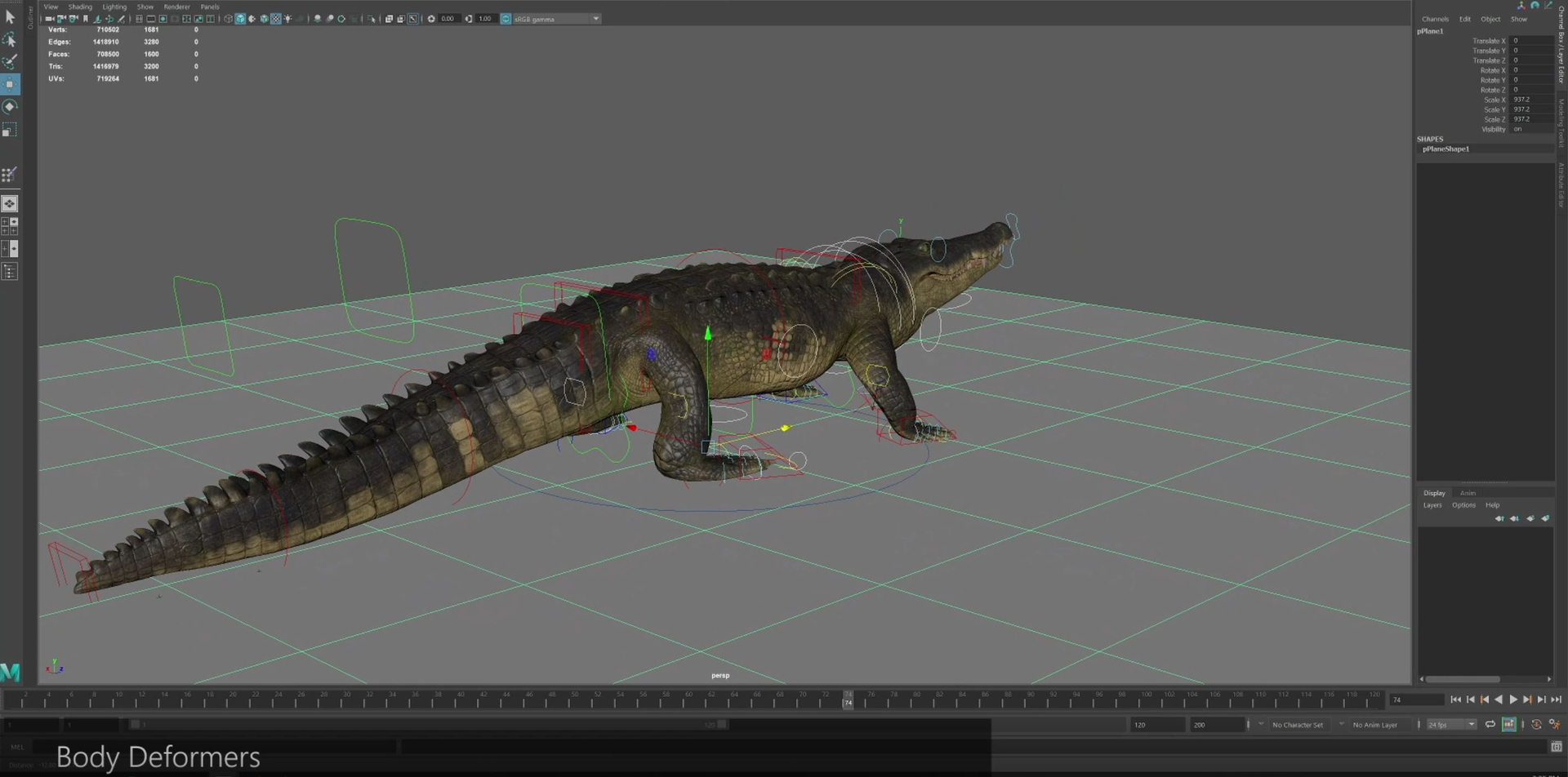 Crocodile rig animations 3D model - TurboSquid 1642779