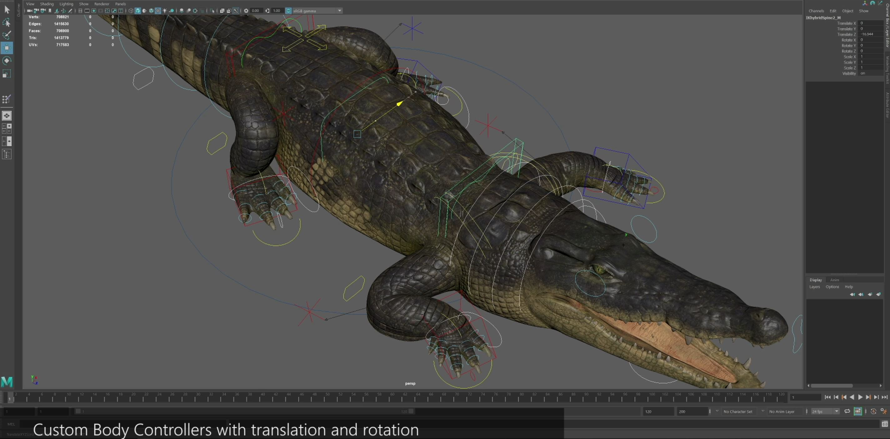 Crocodile rig animations 3D model - TurboSquid 1642779