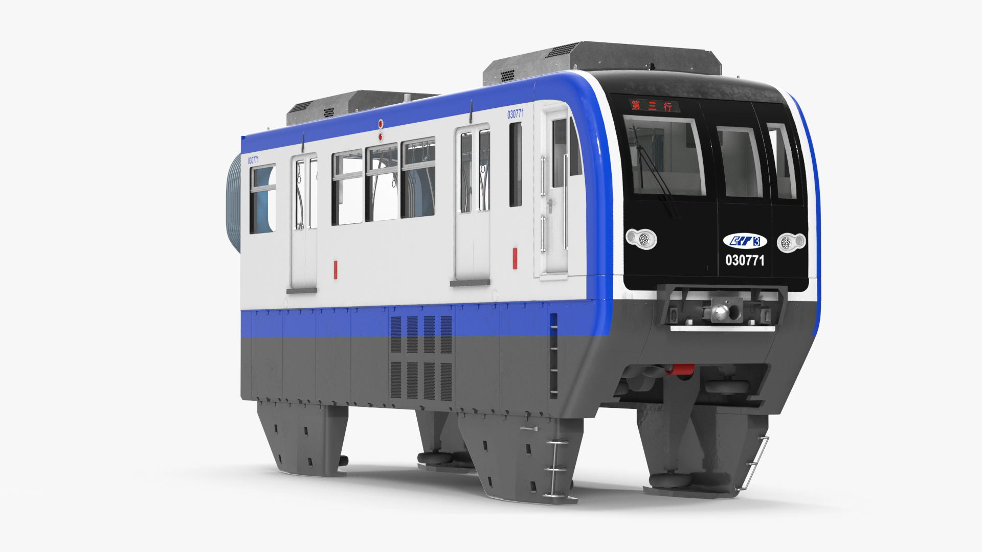 Chongqing Monorail Train Head Car Rigged 3D Model - TurboSquid 2040939