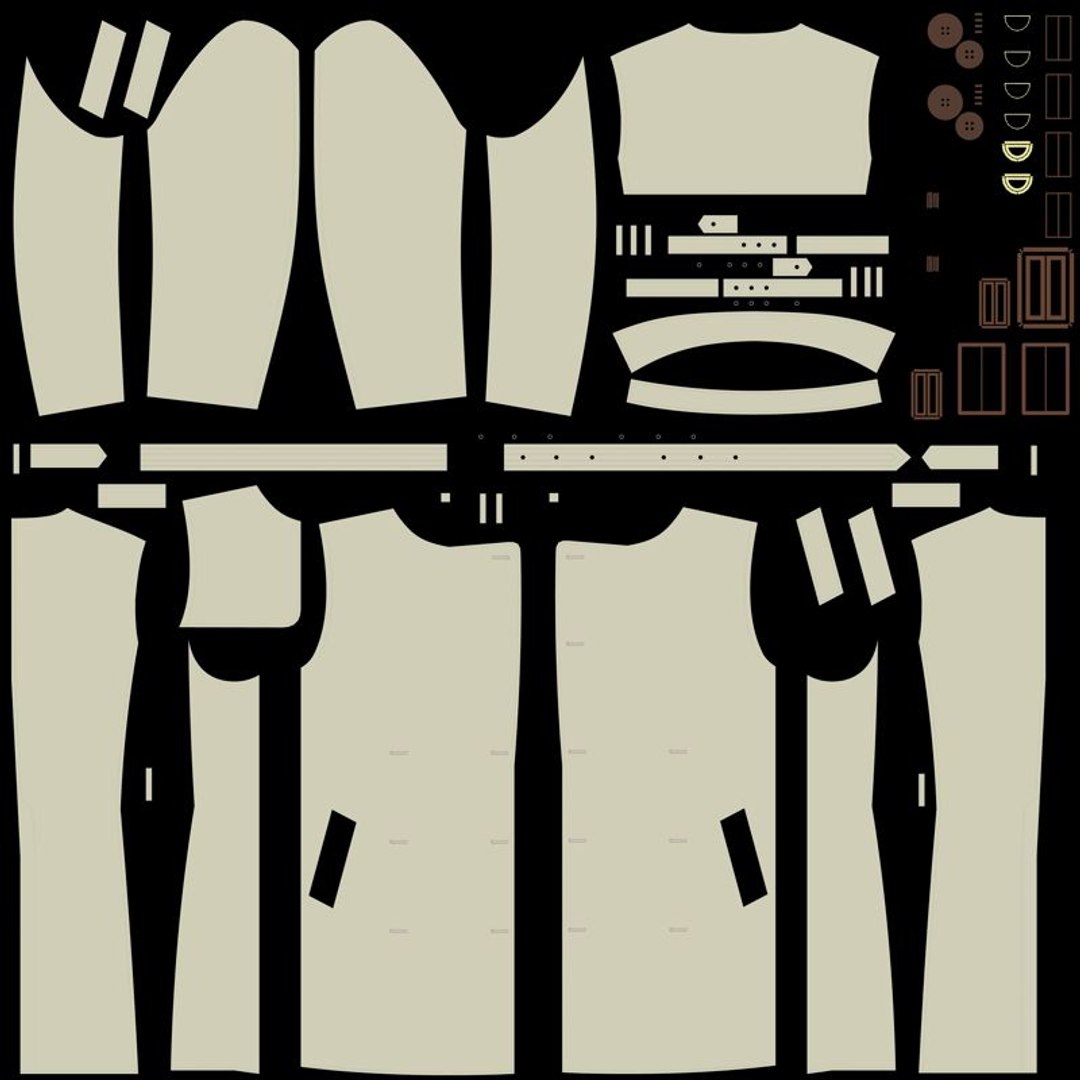 Trench Coat 2 3D model - TurboSquid 1864915