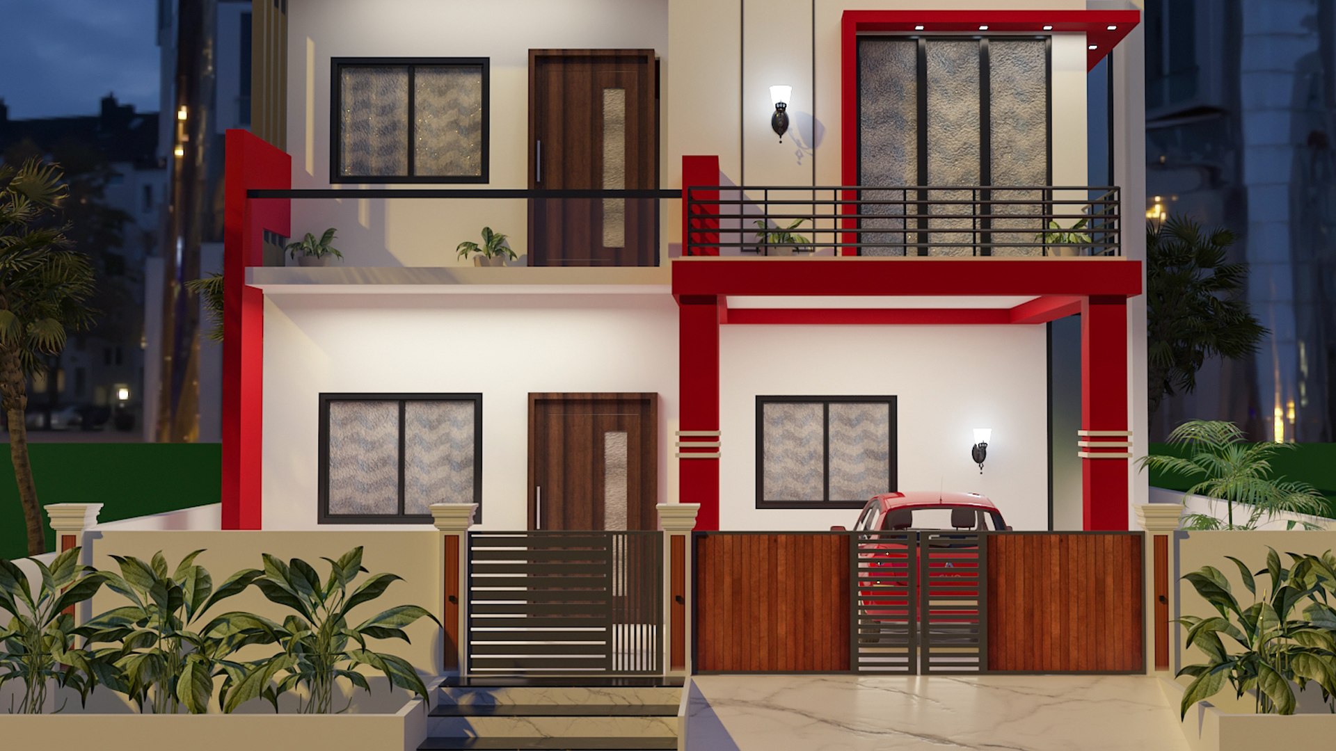 3D Model Bunglow Exterior - TurboSquid 1850251