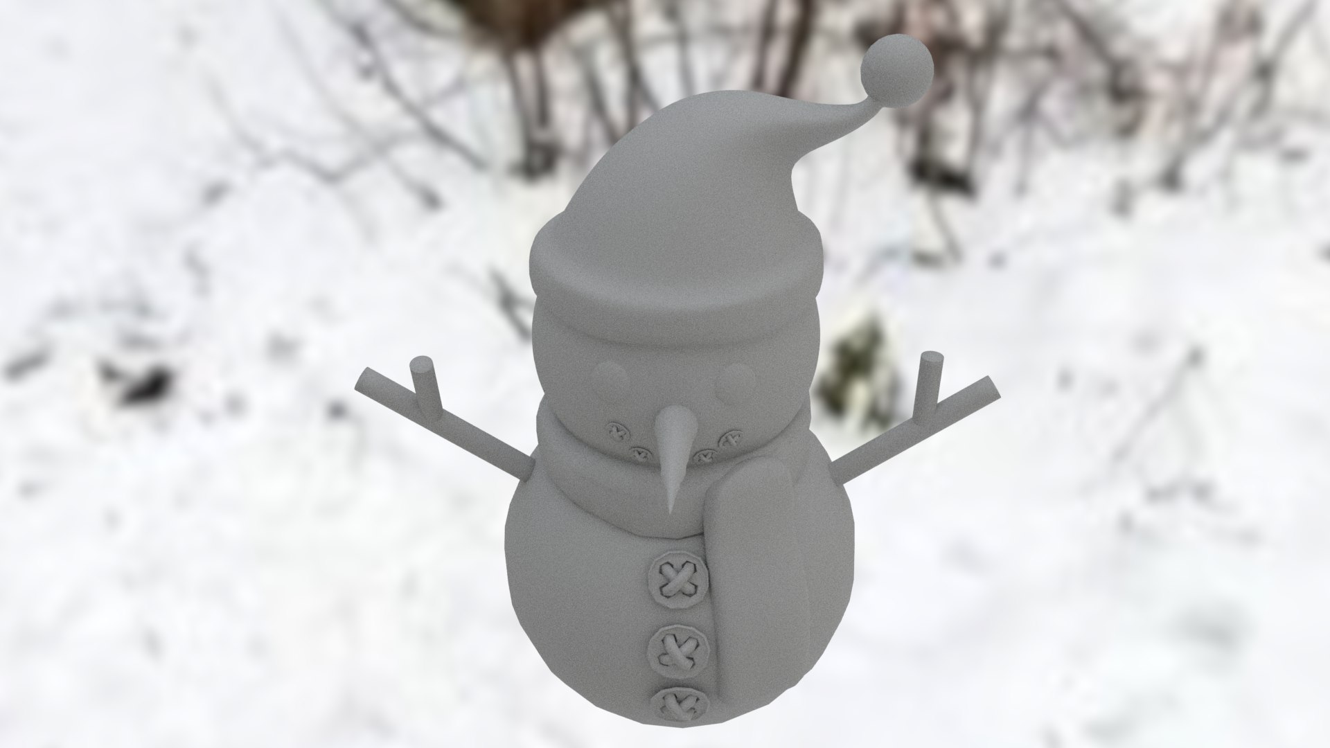 3D model Snowman Christmas hat - TurboSquid 2154586