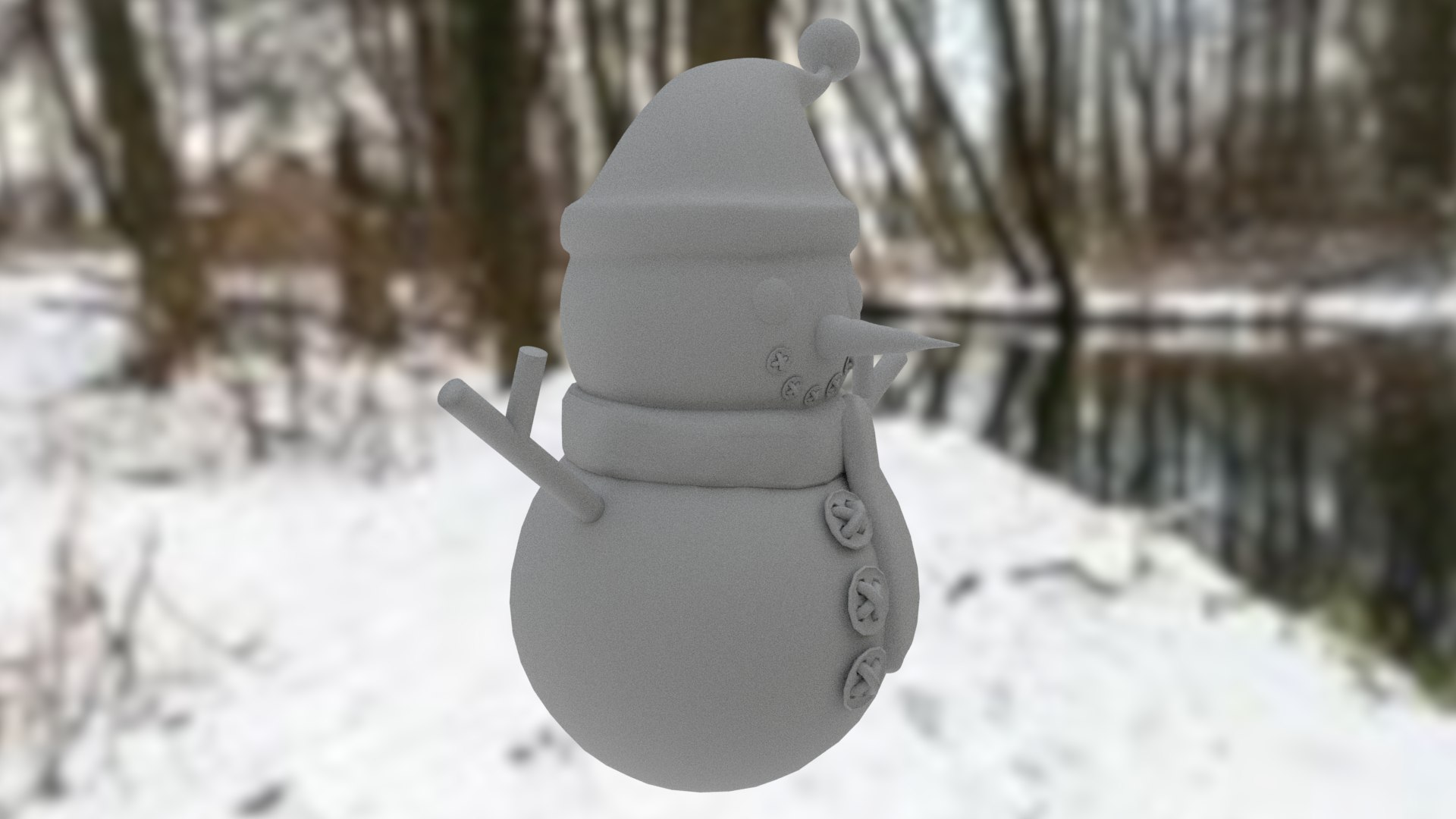 3D model Snowman Christmas hat - TurboSquid 2154586