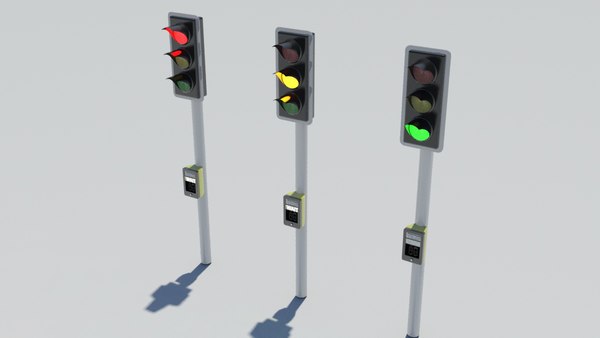 traffic lights 3d max