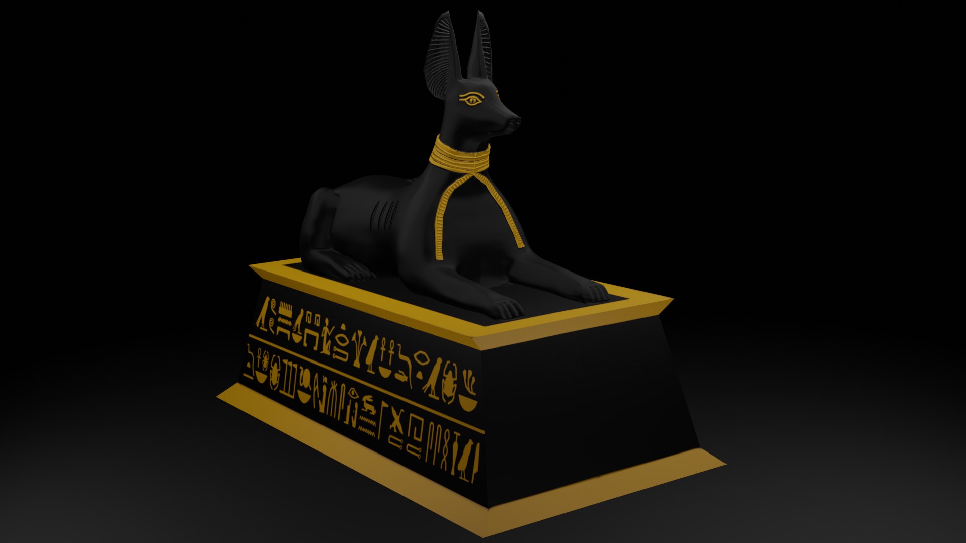 Anubis Dog Form Statue 3D Model - TurboSquid 1698472