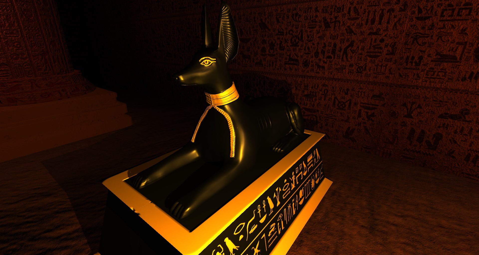 Anubis Dog Form Statue 3D Model - TurboSquid 1698472