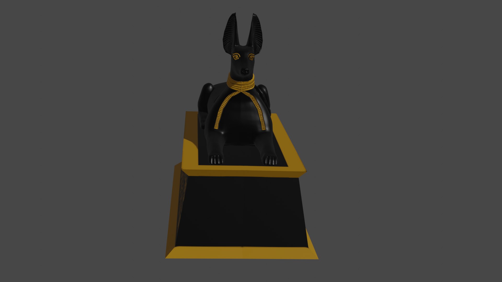 Anubis dog form statue 3D model - TurboSquid 1698472