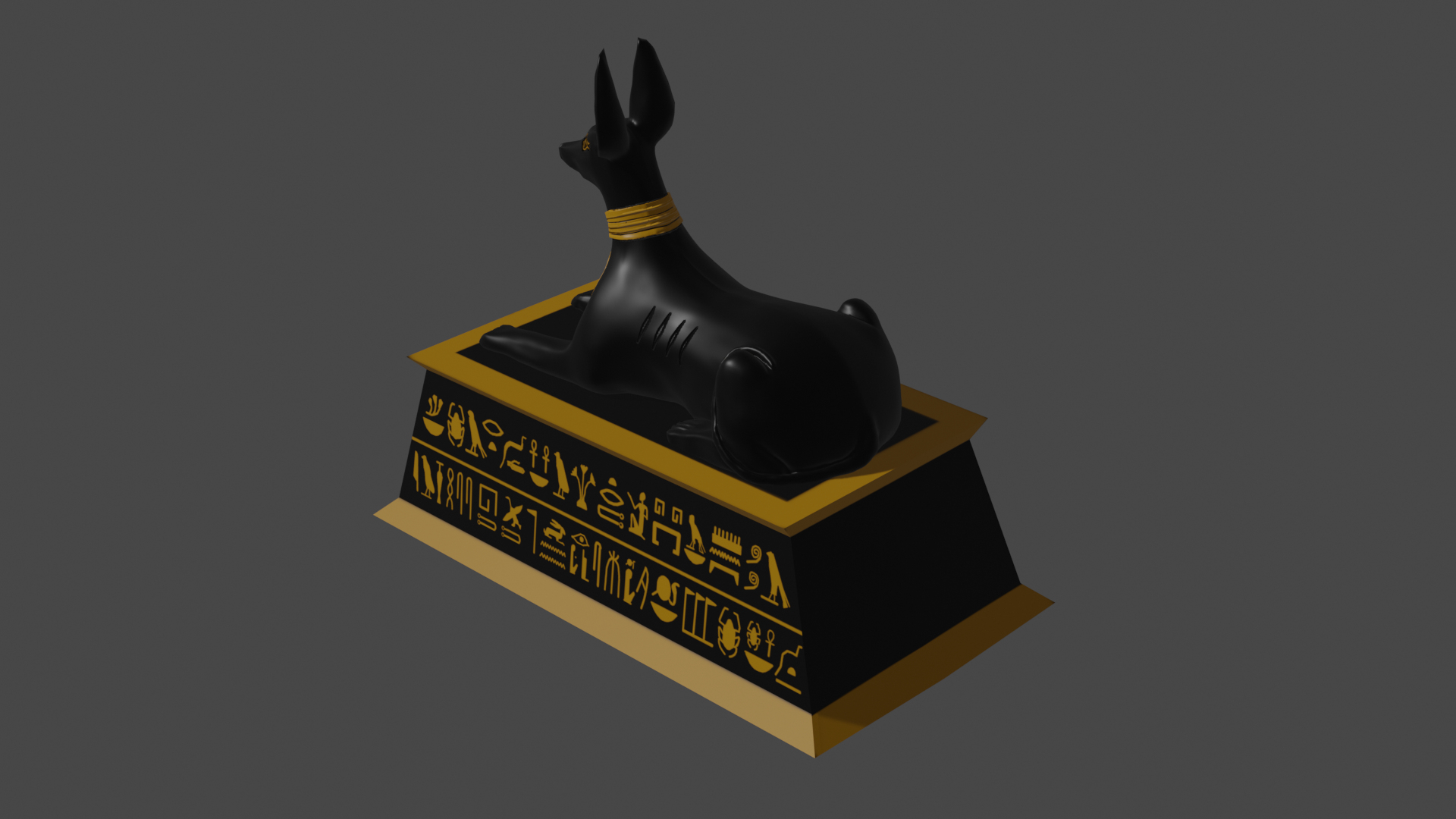 Anubis dog form statue 3D model - TurboSquid 1698472