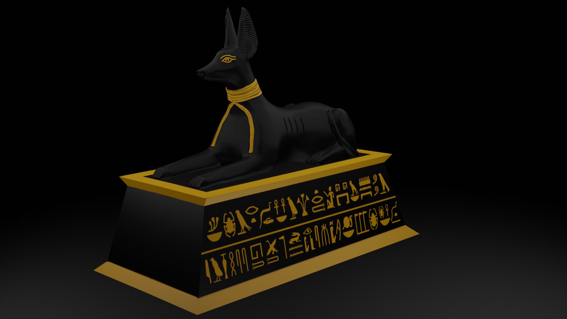 Anubis Dog Form Statue 3D Model - TurboSquid 1698472