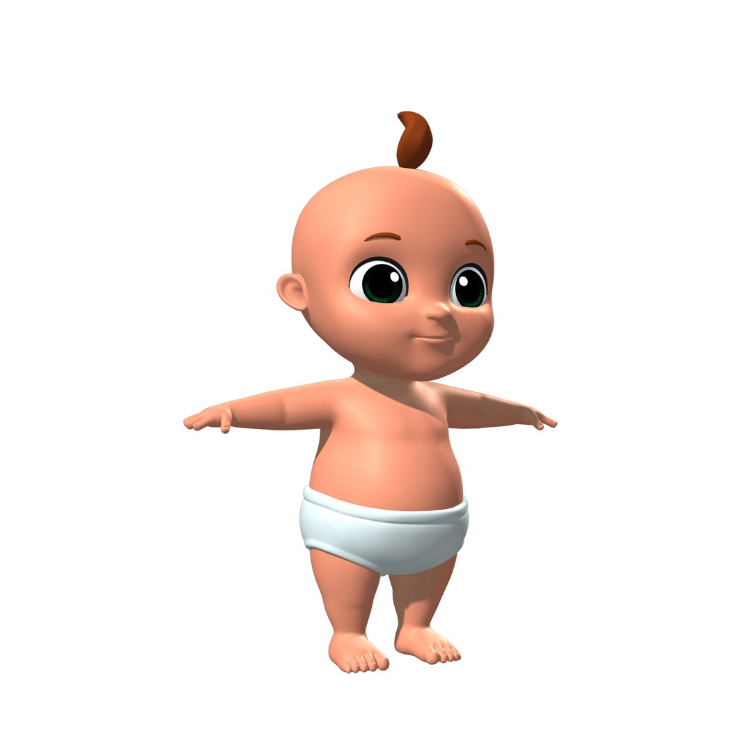 Baby Cartoon Toon Model - TurboSquid 1266242