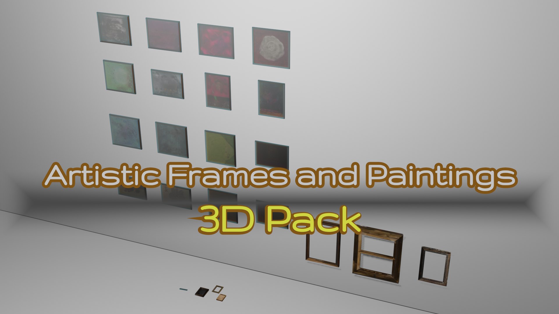 Artistic Frames And Paintings 3D Pack Model - TurboSquid 2384911