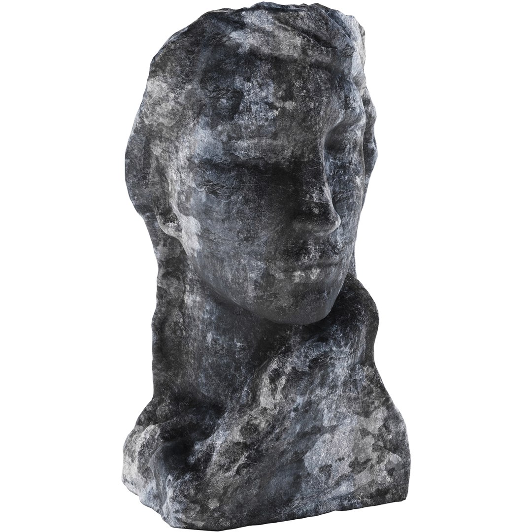 3D Dark Woman Bust - TurboSquid 1848183