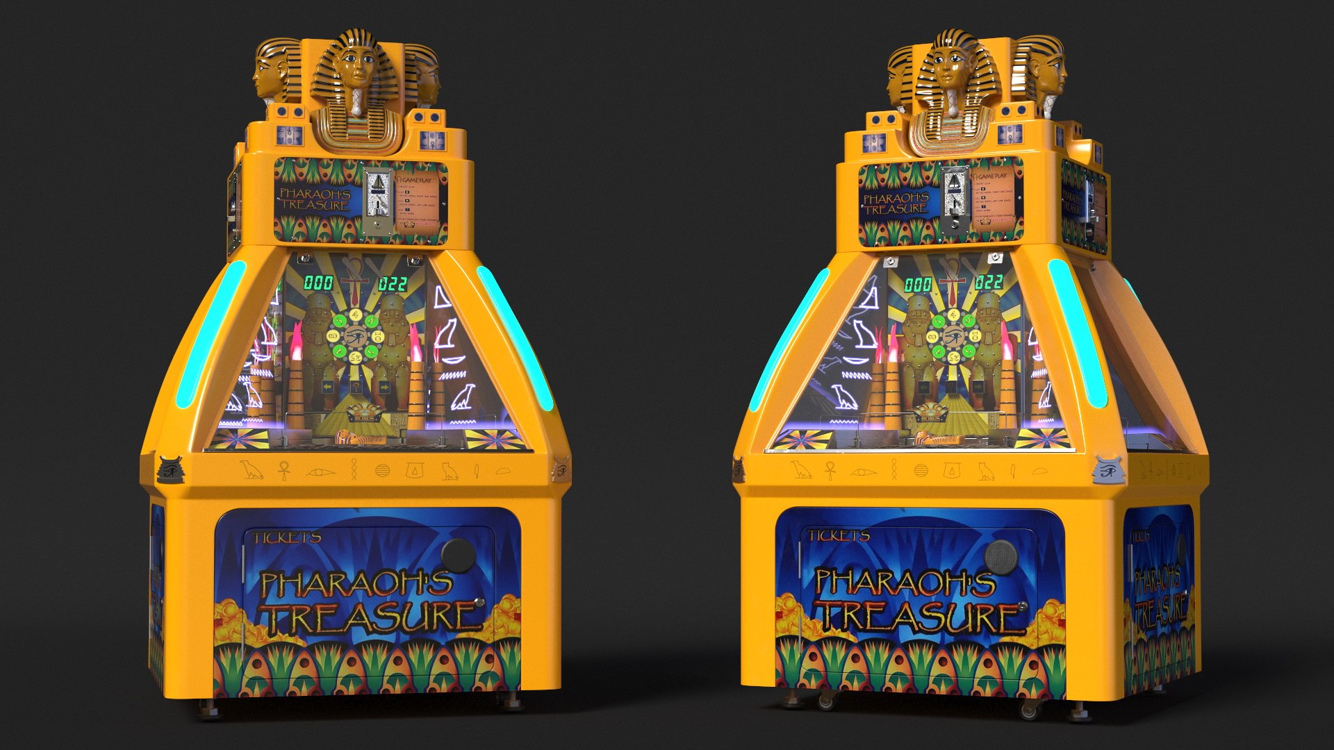 3D Golden Pharaoh Game Machine Rigged - TurboSquid 2318990