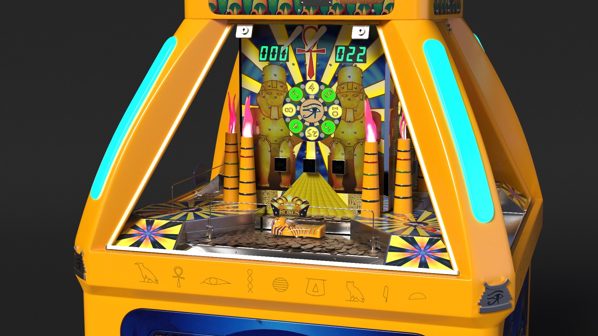 3D Golden Pharaoh Game Machine Rigged - TurboSquid 2318990